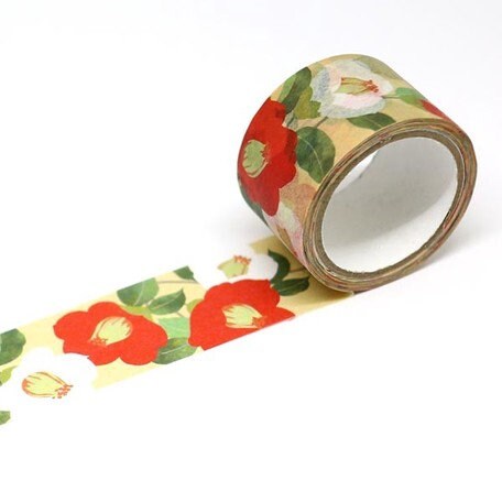 Kamiiso Yuzen Washi Tape - Kimono Camellia | Dreaming of Tokyo